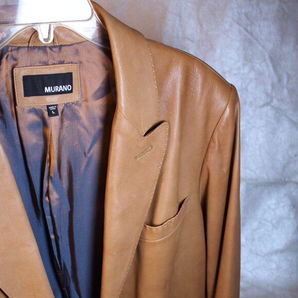Murano | Jackets & Coats | Murano Mens Lambskin Leather Jacket Size L ...